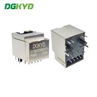 China DGKYD511B207AB2A1DP068 180 Degree Notched RJ45 Connector Ethernet Filter POE 6U Network Interface for sale
