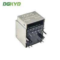 China DGKYD511B207AB2A1DP068 180 Degree Notched RJ45 Connector Ethernet Filter POE 6U Network Interface for sale