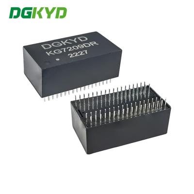 China KG7209DR 72-Pin 1000BASE-TX DIP Ethernet Transformer with 8 Core Pairs and ISO/CE/UL Certifications for sale