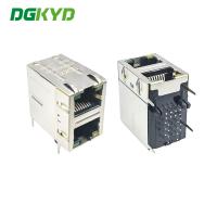 China DGKYD Stacked Multi-Port RJ45 Modular Jack 2x1 100M Ethernet Filter 7Pin for sale