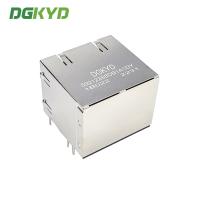China DGKYD59212288DB1A1DY1B022 Stacked 2X2 Multi-Port RJ45 Network Socket With Light Strip Shielding Data Communicationce for sale