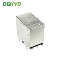 China DGKYD 1000Base-T Stackable 2-Port RJ45 Connector with Magnetic Filter 90 Degree Right Angle PA66 for sale