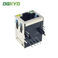 China DGKYD211B502FD1RA4D Anti-Port 100M RJ45 Network Connector 8P8C Shielded DIP for sale