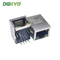 China DGKYD RJ45 Connector 100M Horizontal 90 Degree Straight Plug with LED and Shield for sale