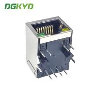 China DGKYD RJ45 Connector 100M Horizontal 90 Degree Straight Plug with LED and Shield for sale
