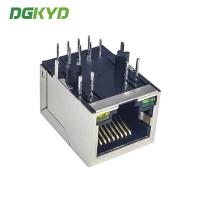 China DGKYD RJ45 Connector 100M Horizontal 90 Degree Straight Plug with LED and Shield for sale