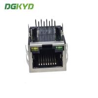 China KRJ-146NL Single Port RJ45 Integrated Magnetics Jack with Yellow/Green LED - 8 Position 10/100 BASE-T Connector for sale