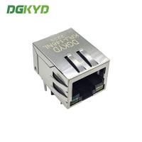 China KRJ-146NL Single Port RJ45 Integrated Magnetics Jack with Yellow/Green LED - 8 Position 10/100 BASE-T Connector for sale