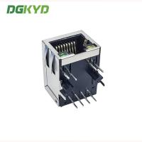China KRJ-146NL Single Port RJ45 Integrated Magnetics Jack with Yellow/Green LED - 8 Position 10/100 BASE-T Connector for sale