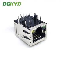 China RJ45 Network Connector with Integrated Magnetics Transformer 100BASE-T G/Y 350µH Choke -40°C to +85°C for sale