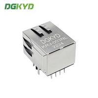 China RJ45 Network Connector with Integrated Magnetics Transformer 100BASE-T G/Y 350µH Choke -40°C to +85°C for sale