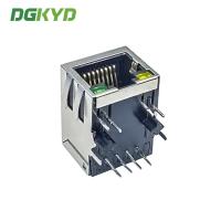 China RJ45 Network Connector with Integrated Magnetics Transformer 100BASE-T G/Y 350µH Choke -40°C to +85°C for sale