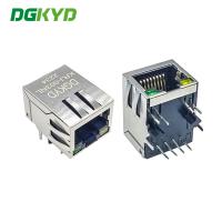 China RJ45 Network Connector with Integrated Magnetics Transformer 100BASE-T G/Y 350µH Choke -40°C to +85°C for sale