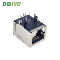 China Metal Shielded 8P8C RJ45 Modular Jack with LED Indicators and EMI Fingers - 21.3mm Length, 1500V Isolation for sale