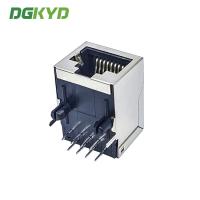 China Metal Shielded 8P8C RJ45 Modular Jack with LED Indicators and EMI Fingers - 21.3mm Length, 1500V Isolation for sale