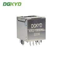 China KRJ-180DNL Top Entry RJ45 LAN Jack with Internal Magnetics - 17.25mm Height, 10/100BASE Compatible for sale