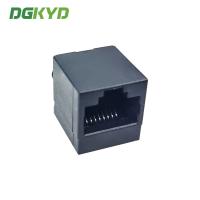 China KRJ-5224WNL 8P8C RJ45 Connector Socket 15.1mm Length 180 Degree Straight Plug Gold 0.6μ Plating for sale