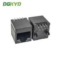 China KRJ-5224WNL 8P8C RJ45 Connector Socket 15.1mm Length 180 Degree Straight Plug Gold 0.6μ Plating for sale