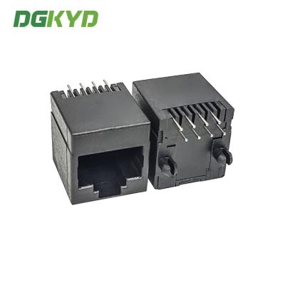 China KRJ-5224WNL 8P8C RJ45 Connector Socket 15.1mm Length 180 Degree Straight Plug Gold 0.6μ Plating for sale