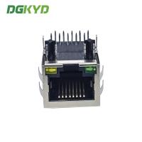 China Metal Shield Right Angle 1000 Base-T RJ45 Modular Jack with Magnetic Transformer - 21.05mm Length, -40°C to +85°C Operating Range for sale