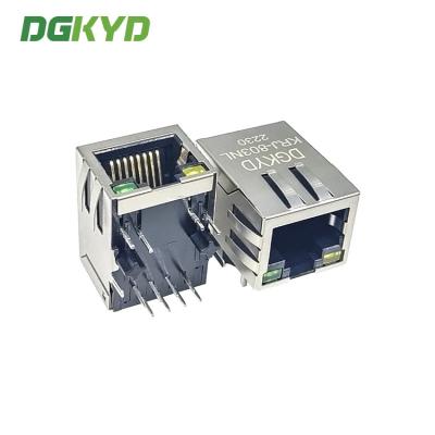 China DGKYD KRJ-803NL 8P8C RJ45 Female Connector with Transformer Cat5 10/100 Base-T for sale