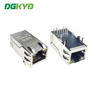 China DGKYD RJ45 Network Connector Single Port POE+ Filter 6U Gold Plating Shielded PBT 12PIN for sale