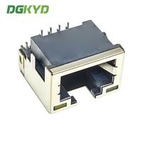 China KRJ-CB4.2GYZN Metal Shielded Dip Low Profile RJ45 Jack SMT 11mm Height 2500 Cycle Durability for sale