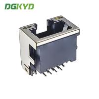 China KRJ-CB4.2GYZN Metal Shielded Dip Low Profile RJ45 Jack SMT 11mm Height 2500 Cycle Durability for sale