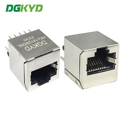 China 1000 Base-T ethernet connector Magnetic module, vertical insertion, metal shielded for sale