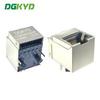 China DGKYD511B412AC2A2DPK2068 RJ45 180 Degree Direct Plug Network Interface 10p10c RJ45 With Light for sale
