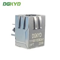 China DGKYD Single Port Horizontal RJ45 Connector with Integrated Transformer Filter POE 10/100 Base-T for sale