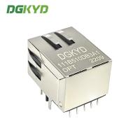China DGKYD Single Port Horizontal RJ45 Connector with Integrated Transformer Filter POE 10/100 Base-T for sale