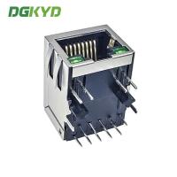China DGKYD Single Port Horizontal RJ45 Connector with Integrated Transformer Filter POE 10/100 Base-T for sale