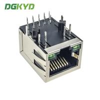 China DGKYD Single Port Horizontal RJ45 Connector with Integrated Transformer Filter POE 10/100 Base-T for sale