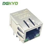 China DGKYD Single Port Horizontal RJ45 Connector with Integrated Transformer Filter POE 10/100 Base-T for sale