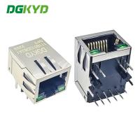 China DGKYD Single Port Horizontal RJ45 Connector with Integrated Transformer Filter POE 10/100 Base-T for sale