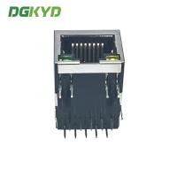 China DGKYD RJ45 Network Connector with LED 10/100/1000BASE-T Gigabit Ethernet Integrated Modular Jack for sale
