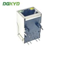 China Tap-Up Modular Jack RJ45 with Transformer Integrated magnetics 100M, 25.4mm for sale