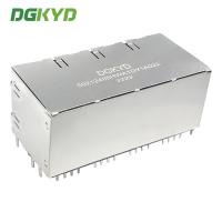 China DGKYD59212488HWA1DY1A Shielded 2x4 Multi-Port RJ45 Connector Without LED - 100 Ohm Impedance, -40℃ to 85℃ Operating Range for sale