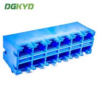 China 2x6 Multi Port RJ45 Connector 8P8C Without Filter 1000BASE-T Ethernet Jack for sale