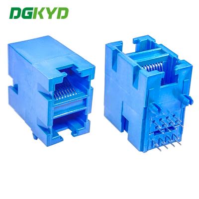 China DGKYD 5921 RJ45 Network Socket 2x1 Port 8P8C Modular Jack Without Shield 1000BASE-T for sale