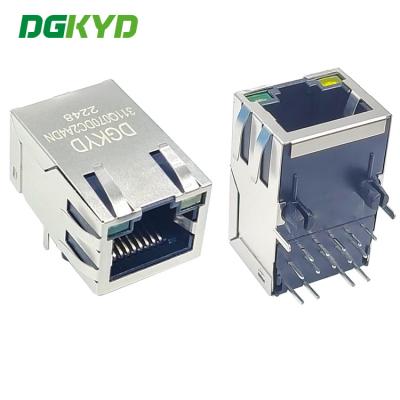 China DGKYD311Q070DC2A4DN 25.4mm Network Interface Connector Single Port Gigabit Filter Integrated Transformer 10PIN for sale