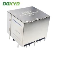 China DGKYD22Q042AB2A5D068 RJ45 Gigabit Network Connector with Light Shield 10-Pin 2x2 Port Configuration for sale