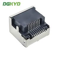 China DGKYD60S1188GWA6DY1008 60S Single Port TAB UP RJ45 Network Jack Without LED - 8 Position Right Angle PCB Mount for sale