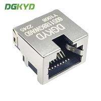 China DGKYD60S1188GWA6DY1008 60S Single Port TAB UP RJ45 Network Jack Without LED - 8 Position Right Angle PCB Mount for sale