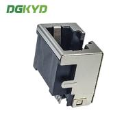 China DGKYD60S1188GWA6DY1008 60S Single Port TAB UP RJ45 Network Jack Without LED - 8 Position Right Angle PCB Mount for sale