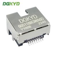 China DGKYD60S1188GWA6DY1008 60S Single Port TAB UP RJ45 Network Jack Without LED - 8 Position Right Angle PCB Mount for sale