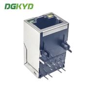China Tap Up Female Connector RJ45 Modular Jack 10/100BASE With LED for sale