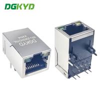 China Tap Up Female Connector RJ45 Modular Jack 10/100BASE With LED for sale
