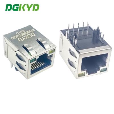 China DGKYD211Q052FD2A5D RJ45 Network Connector with Ethernet Filter - 10G BASE-T Speed, 8 Terminals for sale